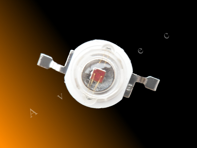Avonec - 3W High Power LED 600nm - 610nm orange